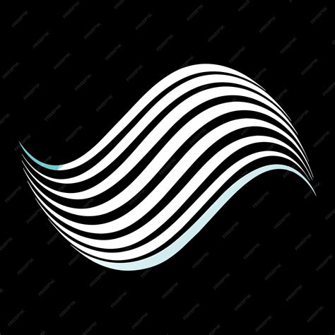 3d Vector Wave Lines Pattern Smooth Curve Flowing Dynamic White Light