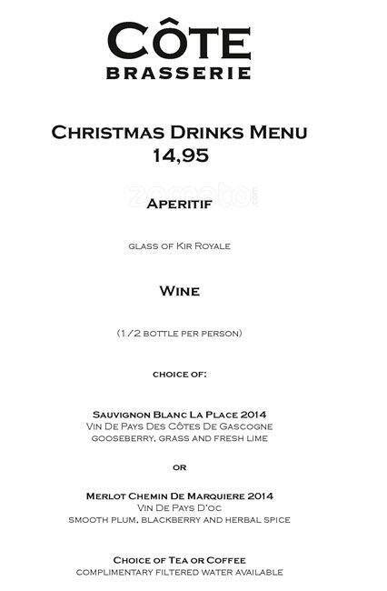 Menu At Cote Barbican London 57 Whitecross St