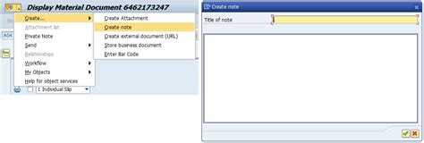 Abap Create Note In Mb51 With Gos Objects Programmatically Stack Overflow