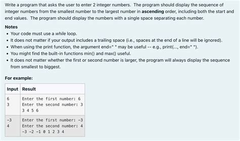 Solved Write A Program That Asks The User To Enter 2 Integer Chegg