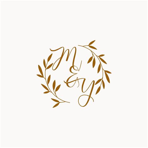 My Initial Wedding Monogram Logo 15282883 Vector Art At Vecteezy