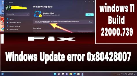 how to fix windows update error 0x80248007 windows 11 build 22000 739 iphone wired