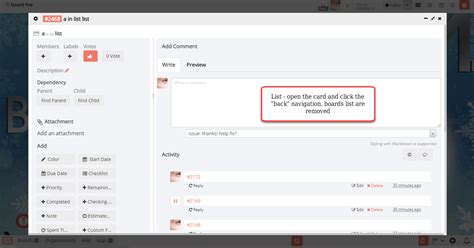List Open The Card And Click The Back Navigation Boards List Are
