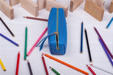 Trending Now Makeup Brush Pouch Personalized Leather Makeup Etsy