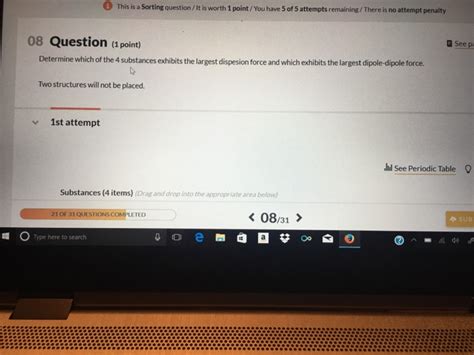 Solved Question One Is Asking To Arrange The Molecules From