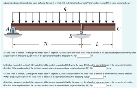 Solved A Shear Force At Section Through The Middle Chegg