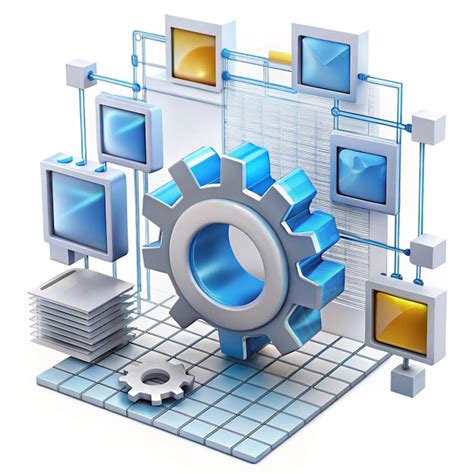 3d Illustration Of Coding The Documents Settings Gear Technology