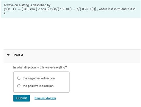 Solved A Wave On A String Is Described