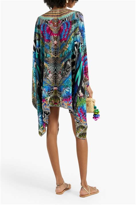 Camilla Embellished Printed Silk Crepe De Chine Kaftan The Outnet