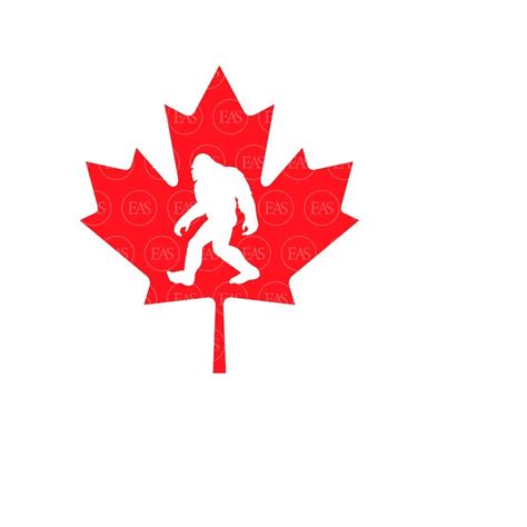 Bigfoot Canada Flag Svg Big Foot Svg Maple Leaf Svg Yeti Inspire