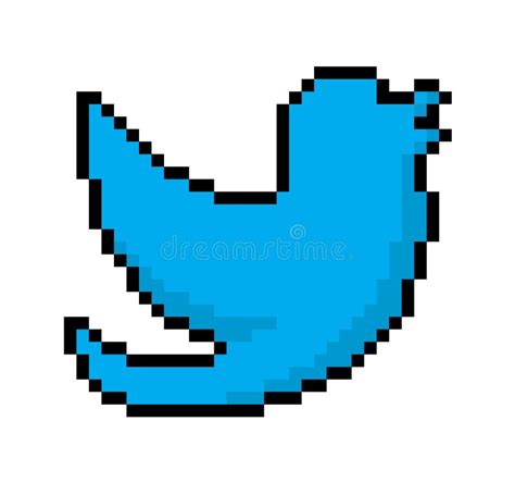 Desenho Do Símbolo De Emoticon De Píxeis Azul Ilustração Do Vetor