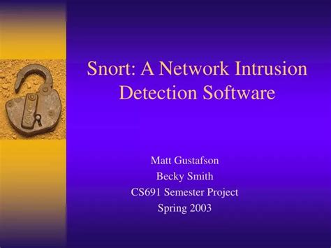 PPT Snort A Network Intrusion Detection Software PowerPoint Presentation ID