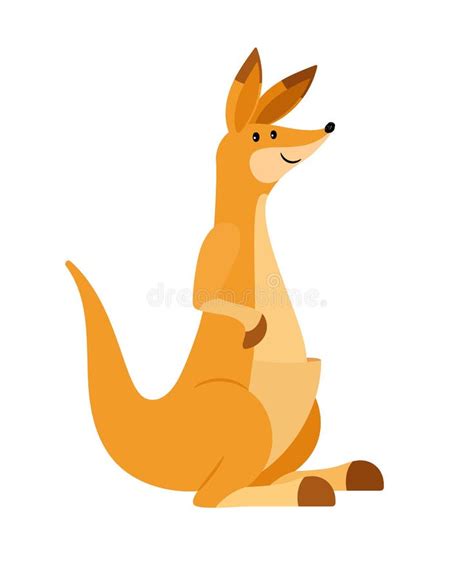 Canguro Ejemplo Del Ualabi Del Vector Canguro De La Historieta O