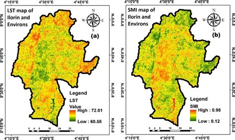 A Land Surface Temperature Pattern Within Ilorin And Its Environs B