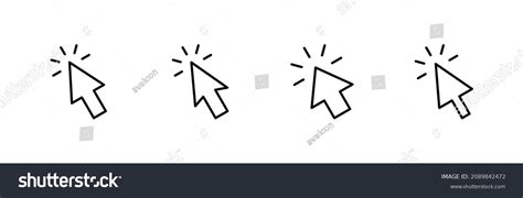 Click Icons Set Pointer Arrow Sign Stock Vector Royalty Free Shutterstock