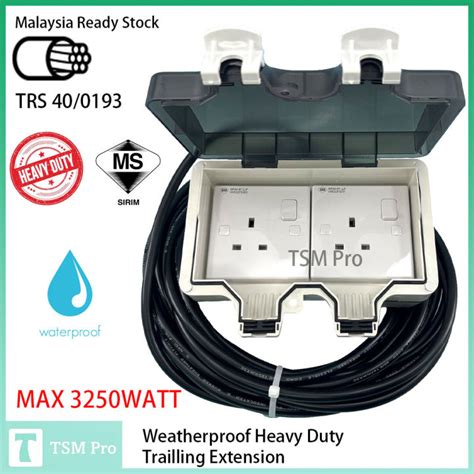 GANG HEAVY DUTY TRAILING EXTENSION SOCKET TRS Cable Weatherproof SIRIM Lazada