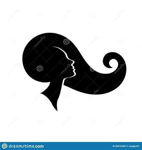 Sagoma Del Profilo Della Testa Della Donna Con Forma Stilizzata Di
