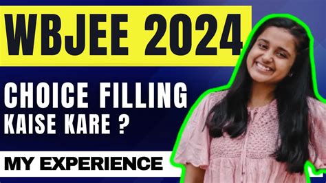 Choice Filling Kaise Kare Wbjee 2024 Counselling Admission Youtube