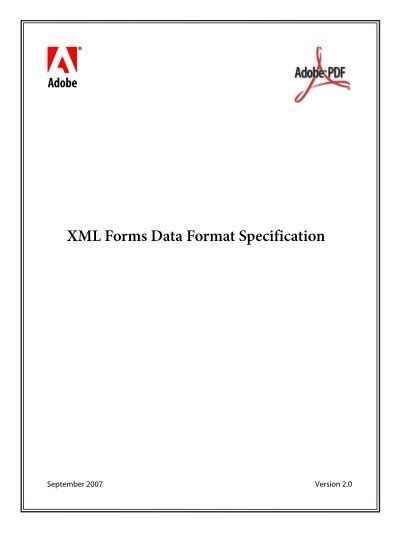 xml forms data format specification adobe partners