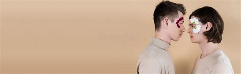 Side View Of Young Same Sex Stock Image Image Of Stylish Gender