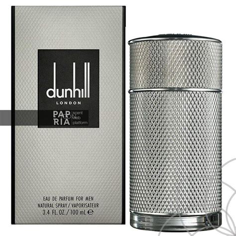 عطر دانهیل آیکون مردانه دانهیل آیکن نقره ای ادو پرفیوم پاپریا