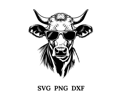 Cow With Sunglasses Cow Svg Summer T Shirt Designs Etsy Canada