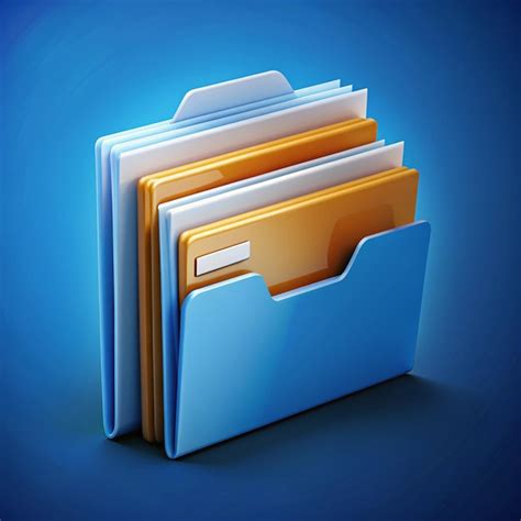Premium Photo 3d Archive Folder And Paper For Management Multimedia File