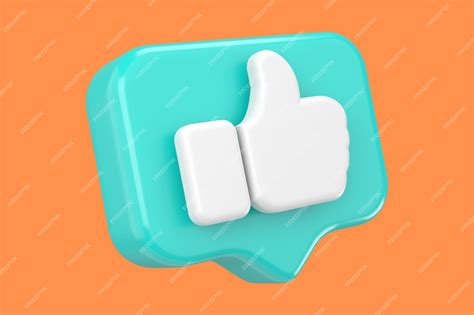Premium Photo 3d Like Icons Youtube Facebook Instagram Tiktok Like