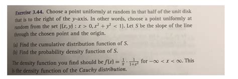 Exercise Choose A Point Uniformly At Random In Chegg