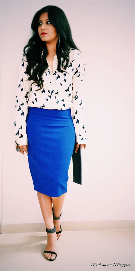 Black Pencil Skirt And Blouse