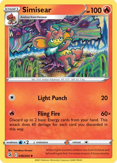 Simisear Fusion Strike 38 Bulbapedia The Community Driven Pokémon