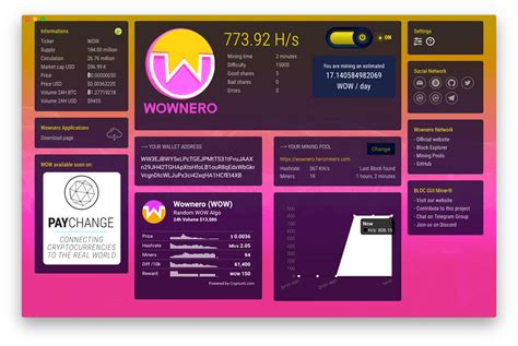 bloc gui miner now support new randomx algo macos catalina and more
