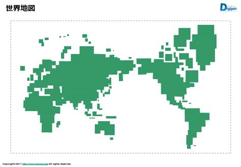 世界地図1パワーポイント フリー素材無料素材のDigipot