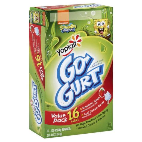 Yoplait Yogurt Low Fat Spongebob Squarepants Variety Value Pack