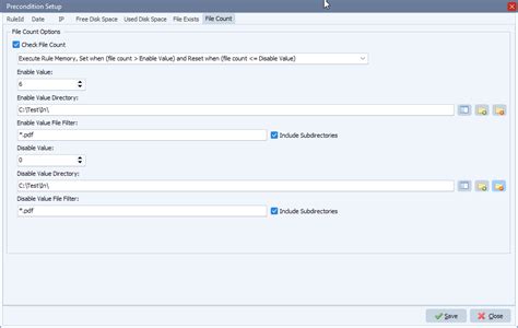 new precondition file count option added file transfer tool from limagito
