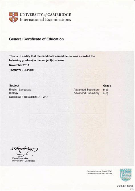 Tamryn Delport Education And Qualifications As Level And Igcse Level Pdf