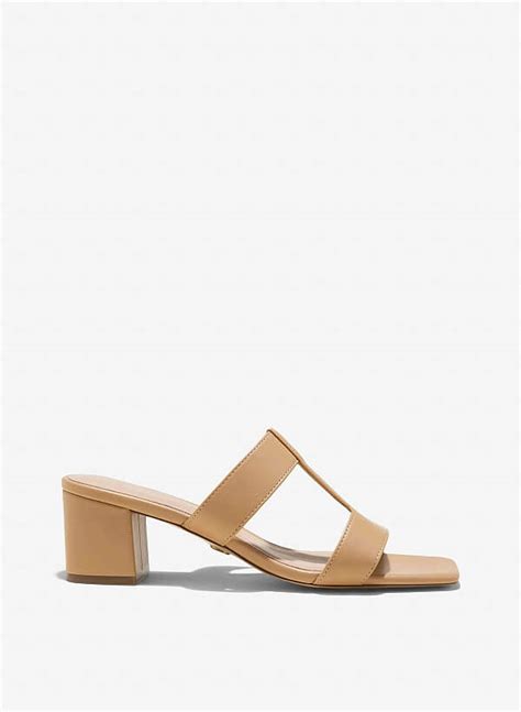 Nuched Strap Block Heel Mules Mul 0175 Blue Vascara