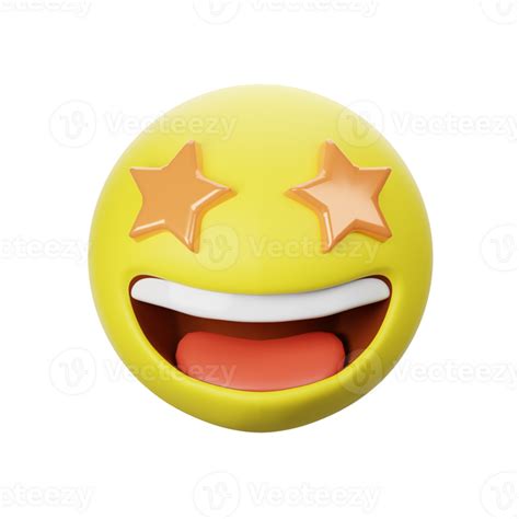 Star Struck Emoji 3d Illustration 9885120 Png🏒 Explore O Universo Das