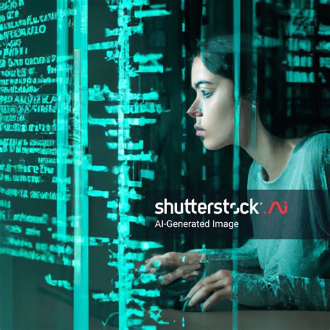 Computer Hologram Script Woman Programming Software Ai Generated Image