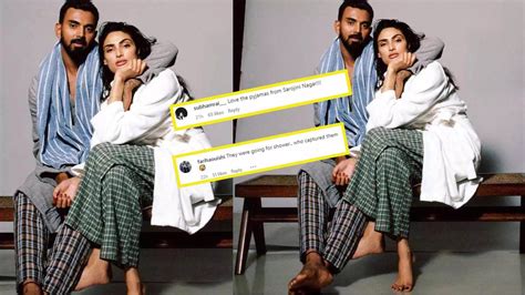 Athiya Shetty Kl Rahul Pose In Pyjamas And Bathrobes For Their Maiden