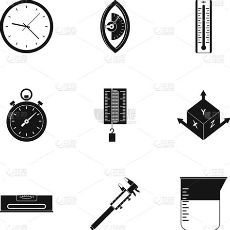 图标集 分离着色 数字9 准确 弹性 图像 建筑业 矢量 测量 收集