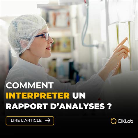 Comment Lire Les Rapports Danalyses De Vos Laboratoires Sous Traitants