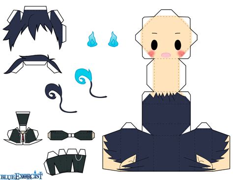 Rin Okumura Chibi Doll Free Printable Papercraft Templates