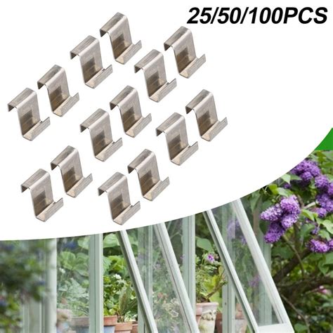 2550100pcs Greenhouse Glazing Clip Stainless Steel Z Type Fixing Clip
