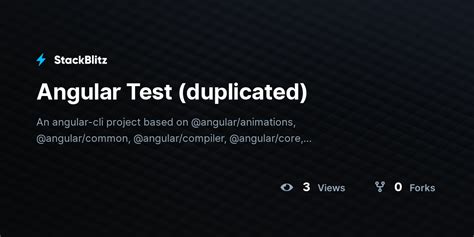 Angular Test Duplicated Stackblitz