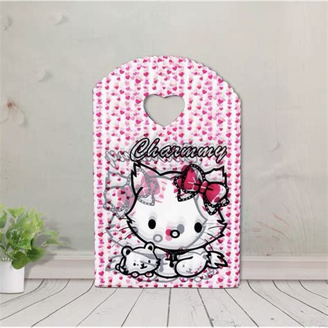 💯 Paling Murah 50pcs Plastik Beg Handle Comel Plastik Doort