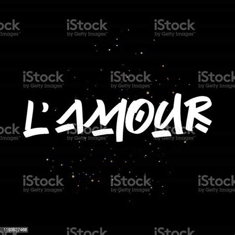 Lamour 브러시 페인트 손으로 검은 배경에 그려진 문자와 스플래시 인사말 카드 오버레이 포스터에 대한 프랑스어 디자인