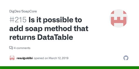 Is It Possible To Add Soap Method That Returns Datatable · Issue 215
