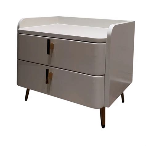 Rectangular 2 Feet White Side Wooden Table With Storage At ₹ 16000