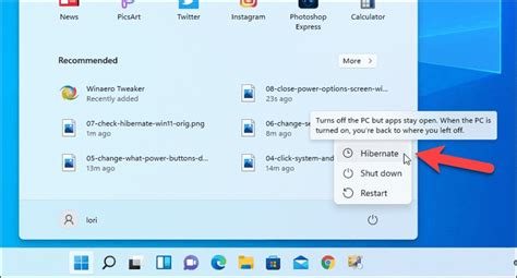 How To Add Hibernate To Windows 10 Start Menu Ded9
